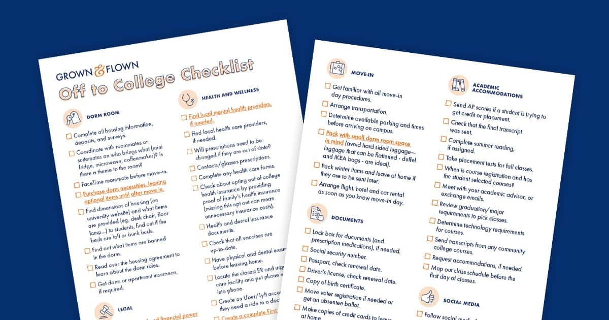 Do you have a teen leaving for college this year? - Grown and Flown